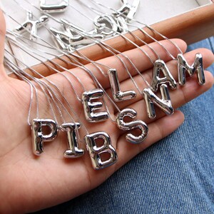 10pcs, Big Gold Plated Metal 26 Letter Necklaces for Women Initial ...