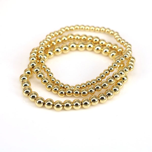 Gold Bead Bracelet - Etsy