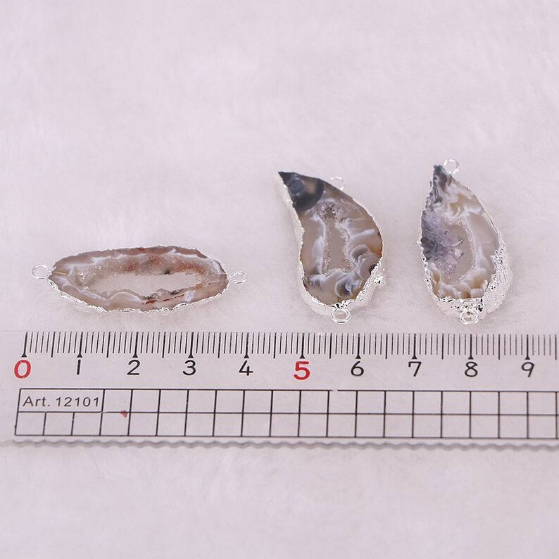 6pcs Nature Beige Color Agate Geode Quartz Gemstone - Etsy