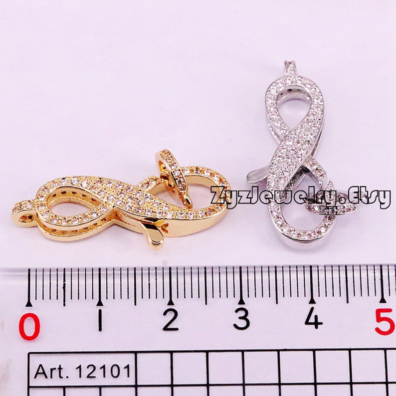 5PCS Figure 8 Clasp Buckle CZ Micro Pave Infinity Clasps in - Etsy
