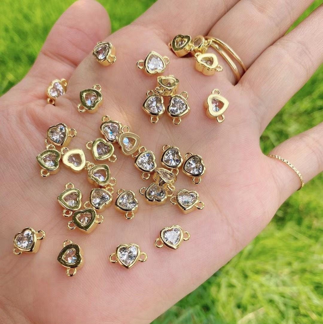20PCS Mini Heart Stars CZ Butterfly Connectors for Jewelry - Etsy