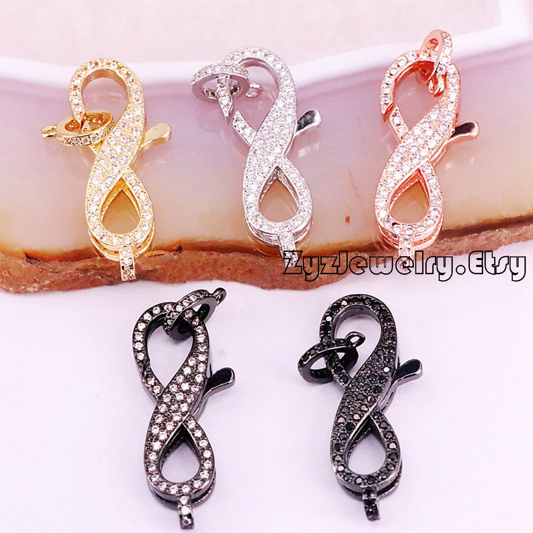 5PCS Figure 8 Clasp Buckle CZ Micro Pave Infinity Clasps in - Etsy
