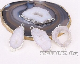 White Geode Slice - Etsy