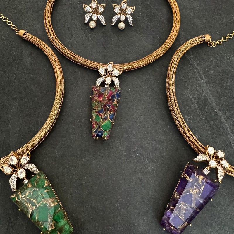 Big Polki Pendants - Etsy
