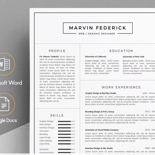 Collage Resume Template Student High School Student Resume | Etsy