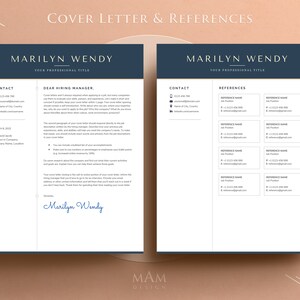 Professional Resume Template With Matching Cover Letter, Modern Resume ...