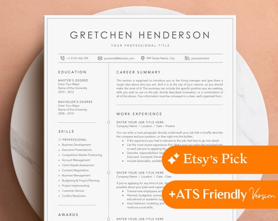 Resume Word Template Border