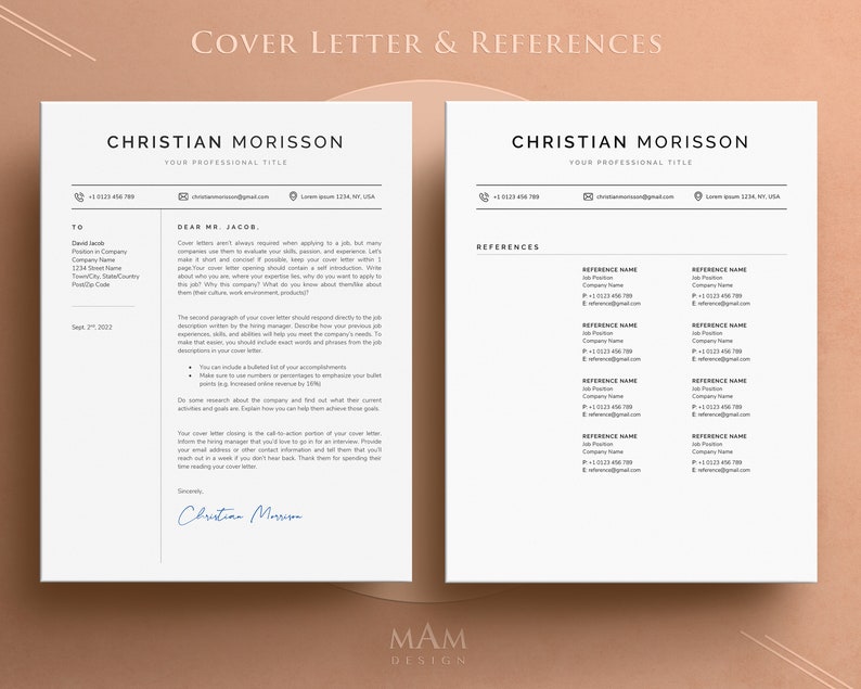 GOOGLE Docs Resume Resume CV Template for Word Mac Pages - Etsy