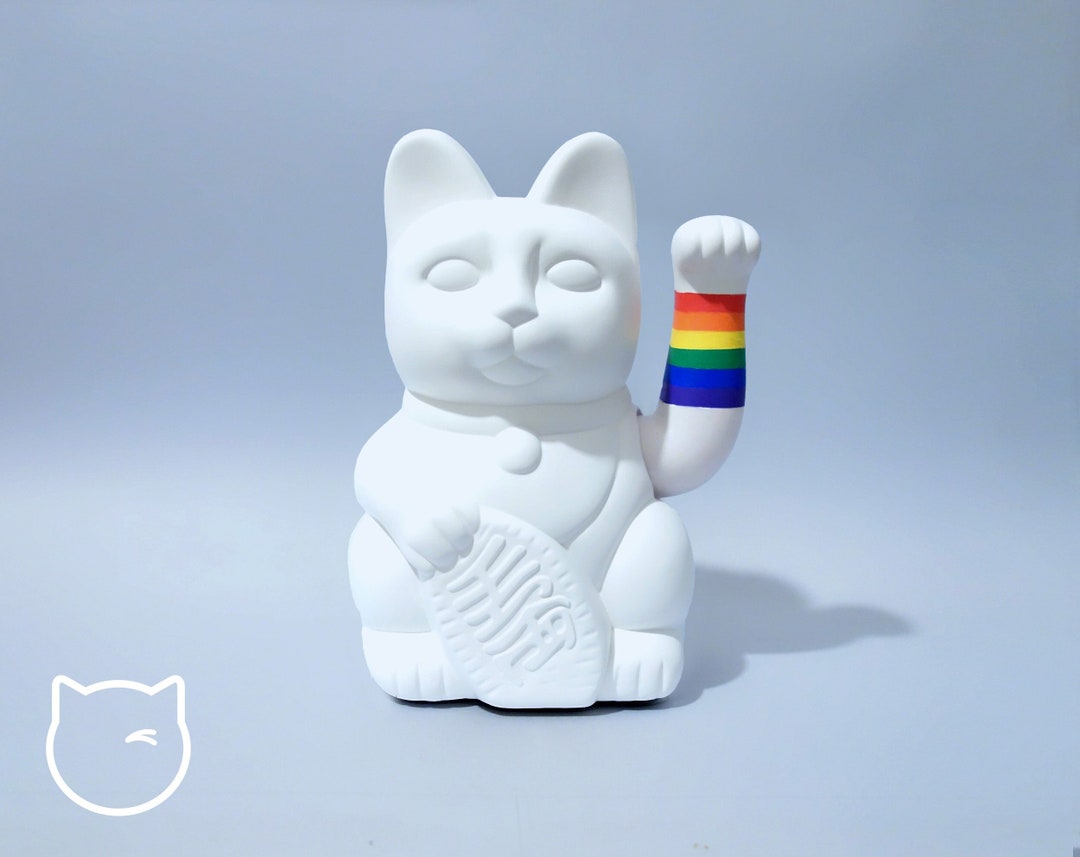 LGBTQ Pride Lucky Cat Hand Painted Maneki Neko – 7 Inch - Etsy