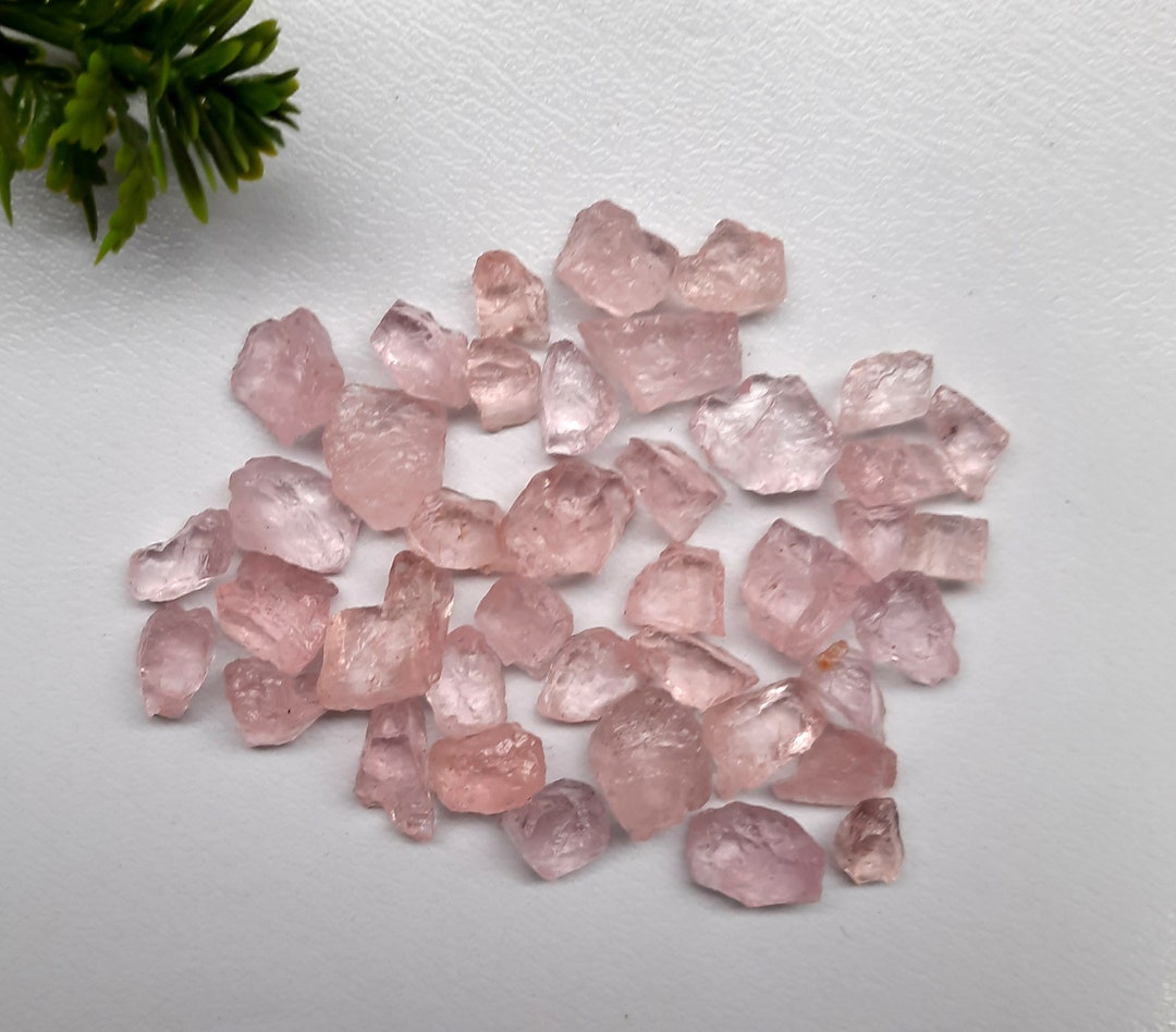 10pcs Genuine Morganite Rough Gem/pink Crystal MORGANITE Stone/6-9mm ...