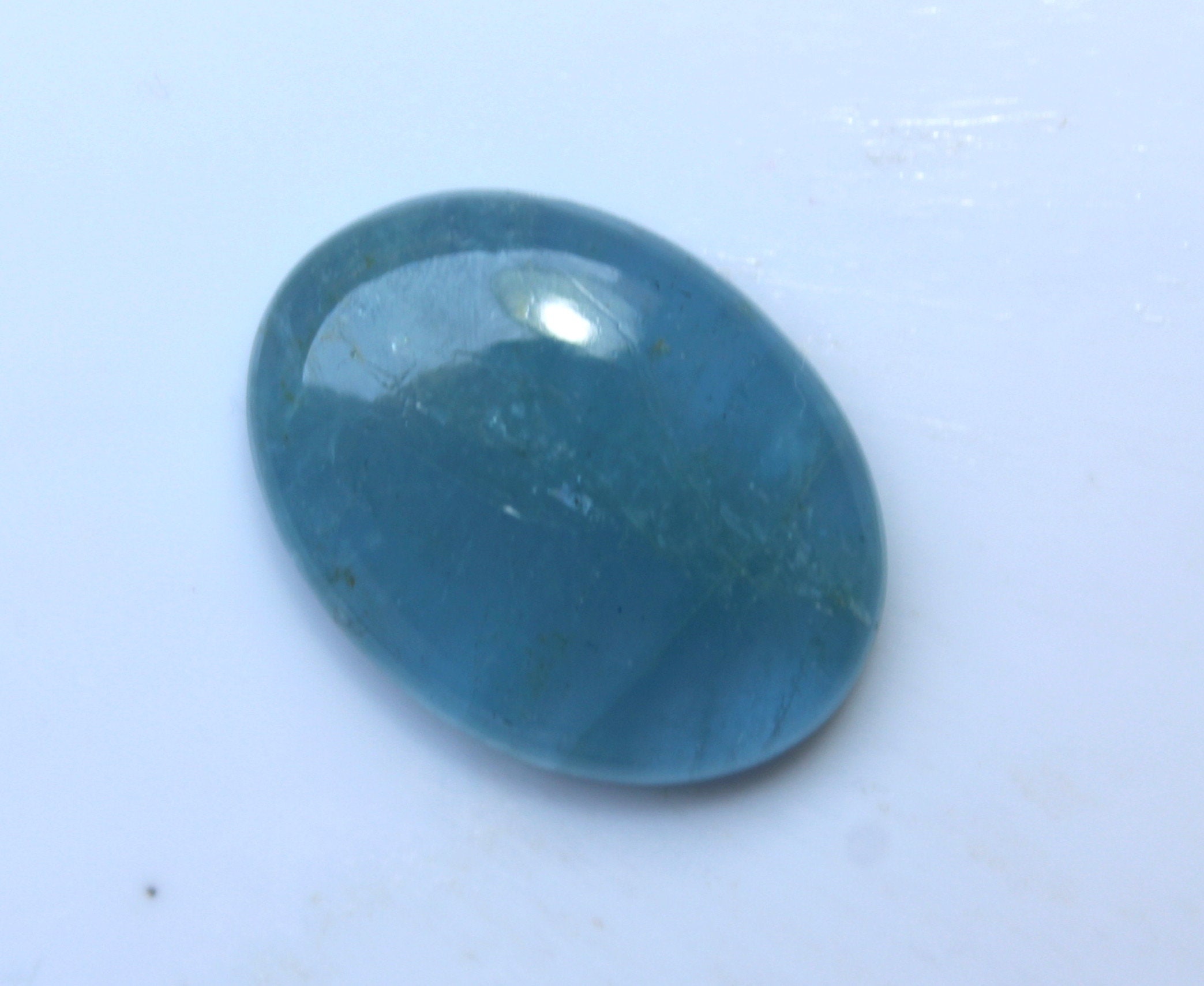 AAA+ Natural Aquamarine Button Shape Cabochon, Round Cabochon, Smooth ...