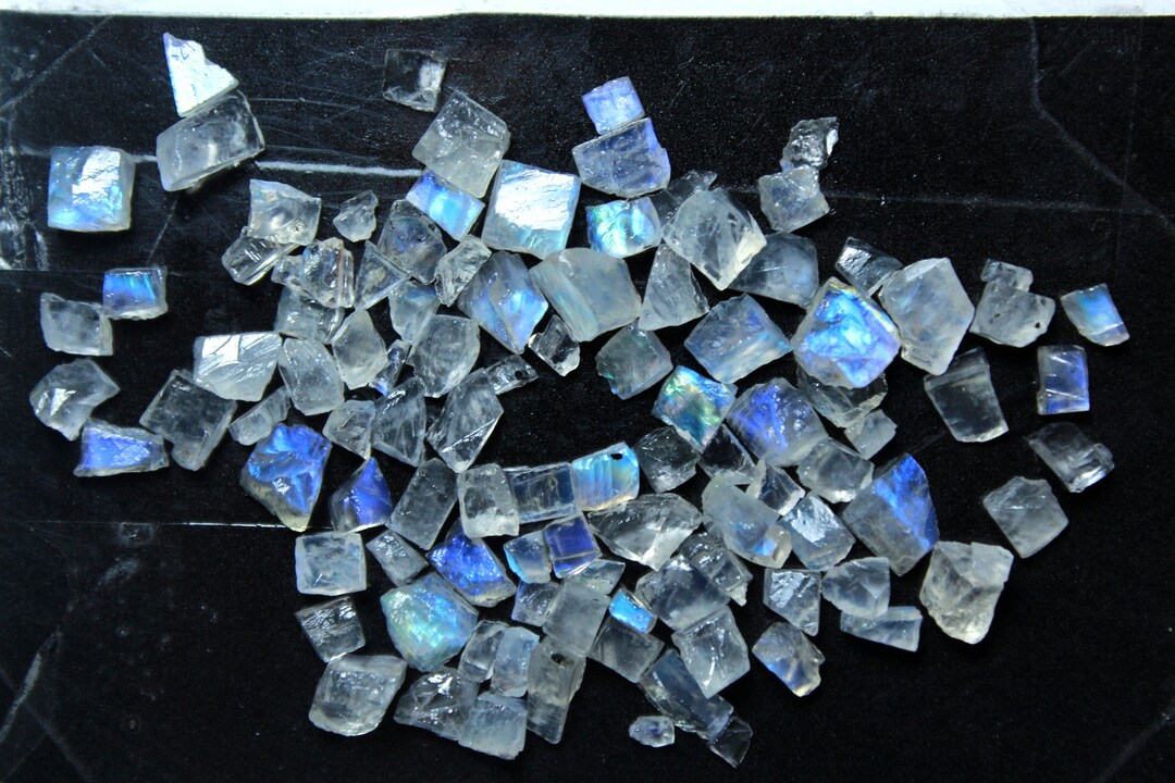 Natural Raw White Rainbow Moonstone Rough Stone, Crystal Moonstone ...