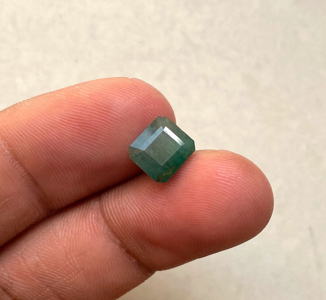 Gorgeous Emerald Cut Stone, Untreated Emerald Cutting Stone, 7.5x8mm ...