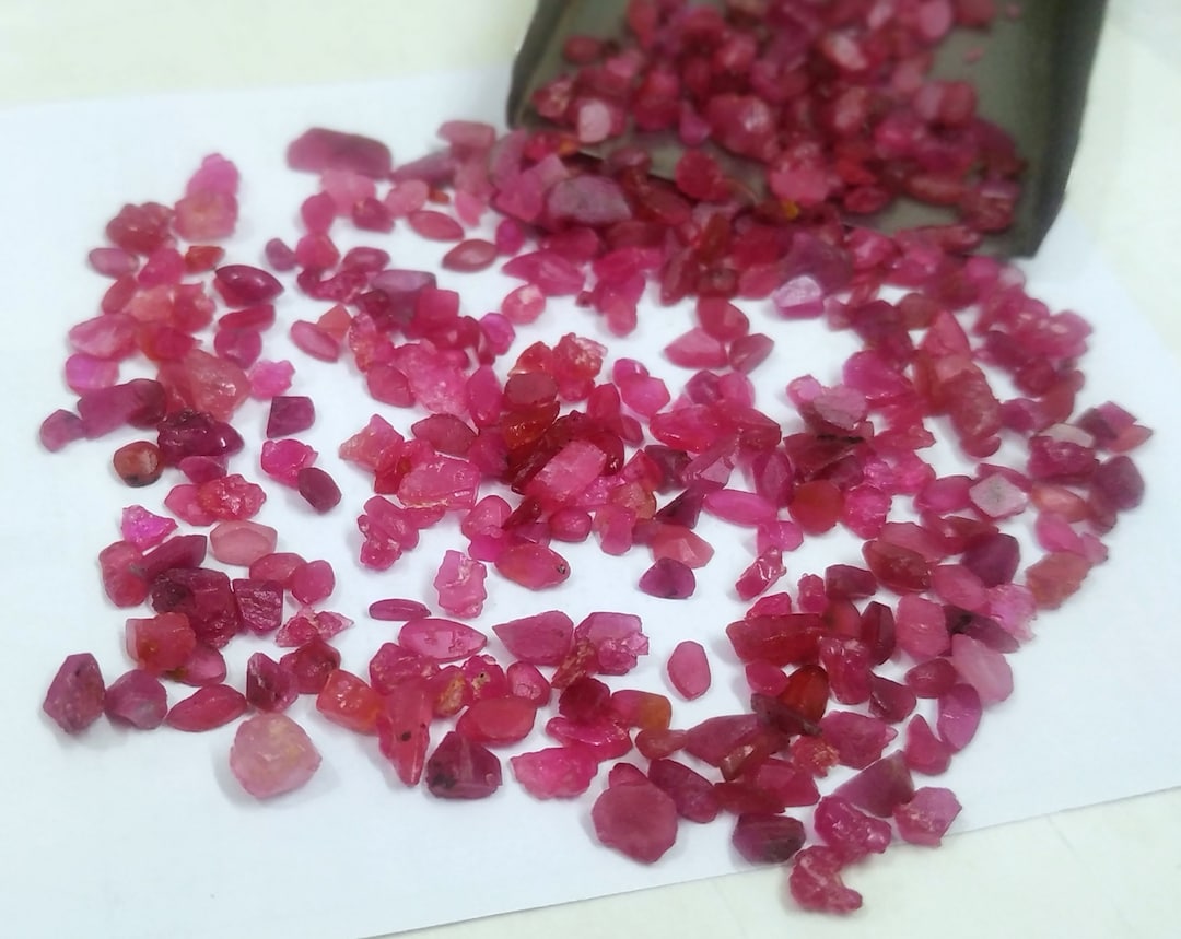 25 pcs véritable pierre brute de rubis brut, spécimen de rubis de ...