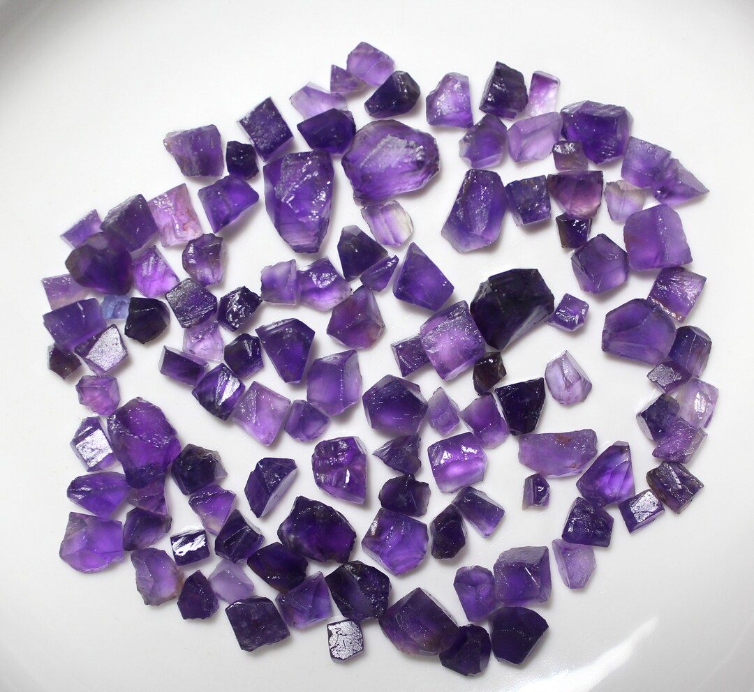 20 Raw Amethyst Stone Nuggets: Natural Healing Crystal (6-8MM) - Etsy