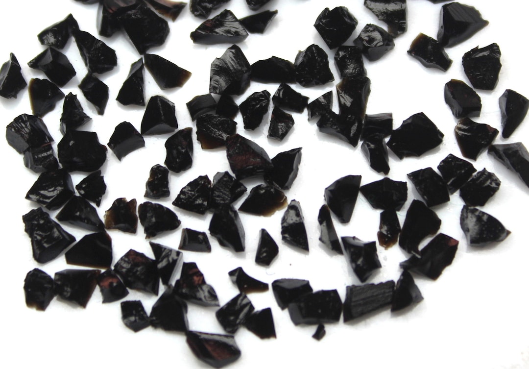 30 Pieces Natural Raw Onyx Rough Stone, Black Onyx Cheeps, Faceting ...