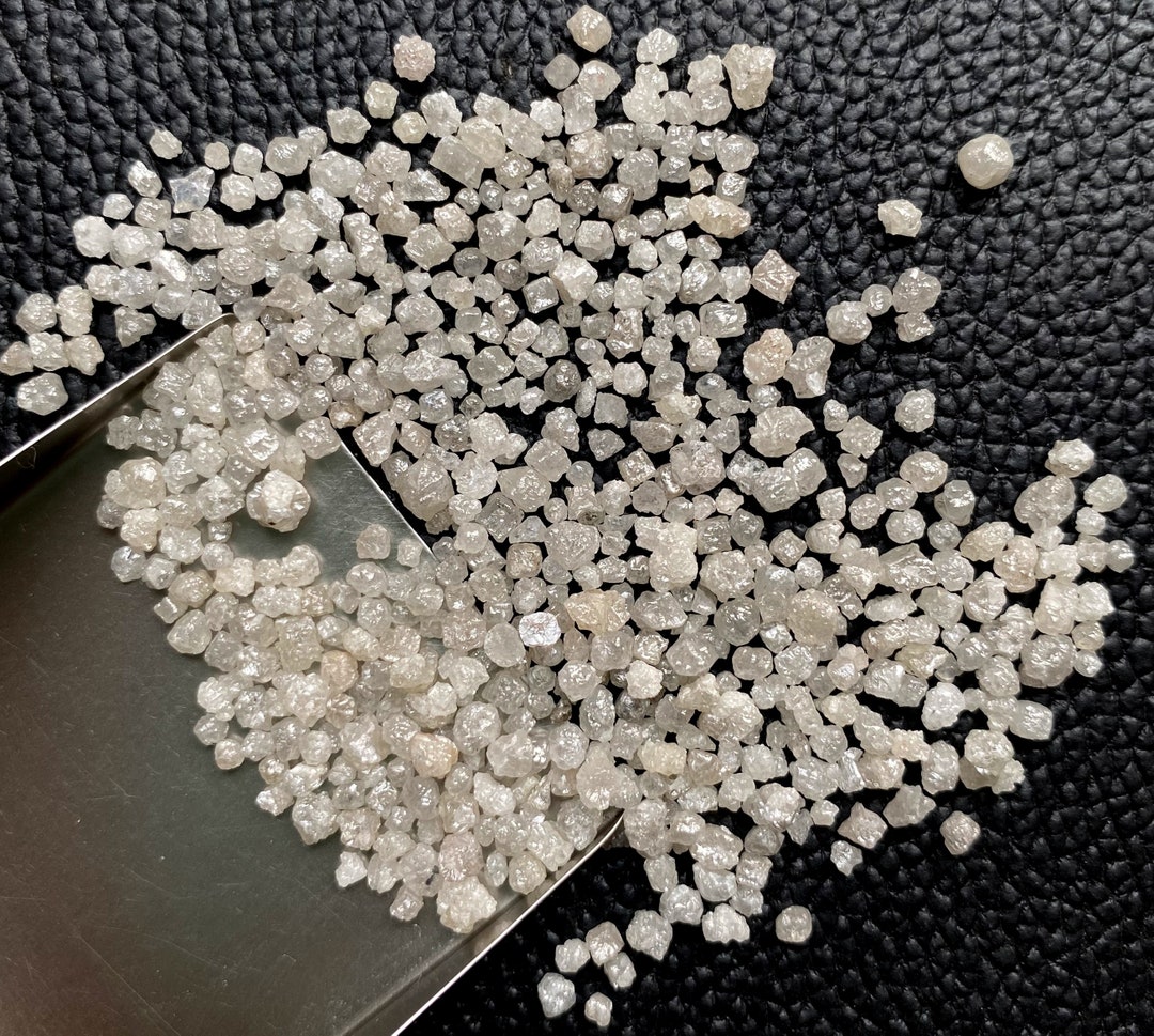 Gorgeous Natural White Diamond Rough Stone Uncut/3mm Real Raw Diamond ...