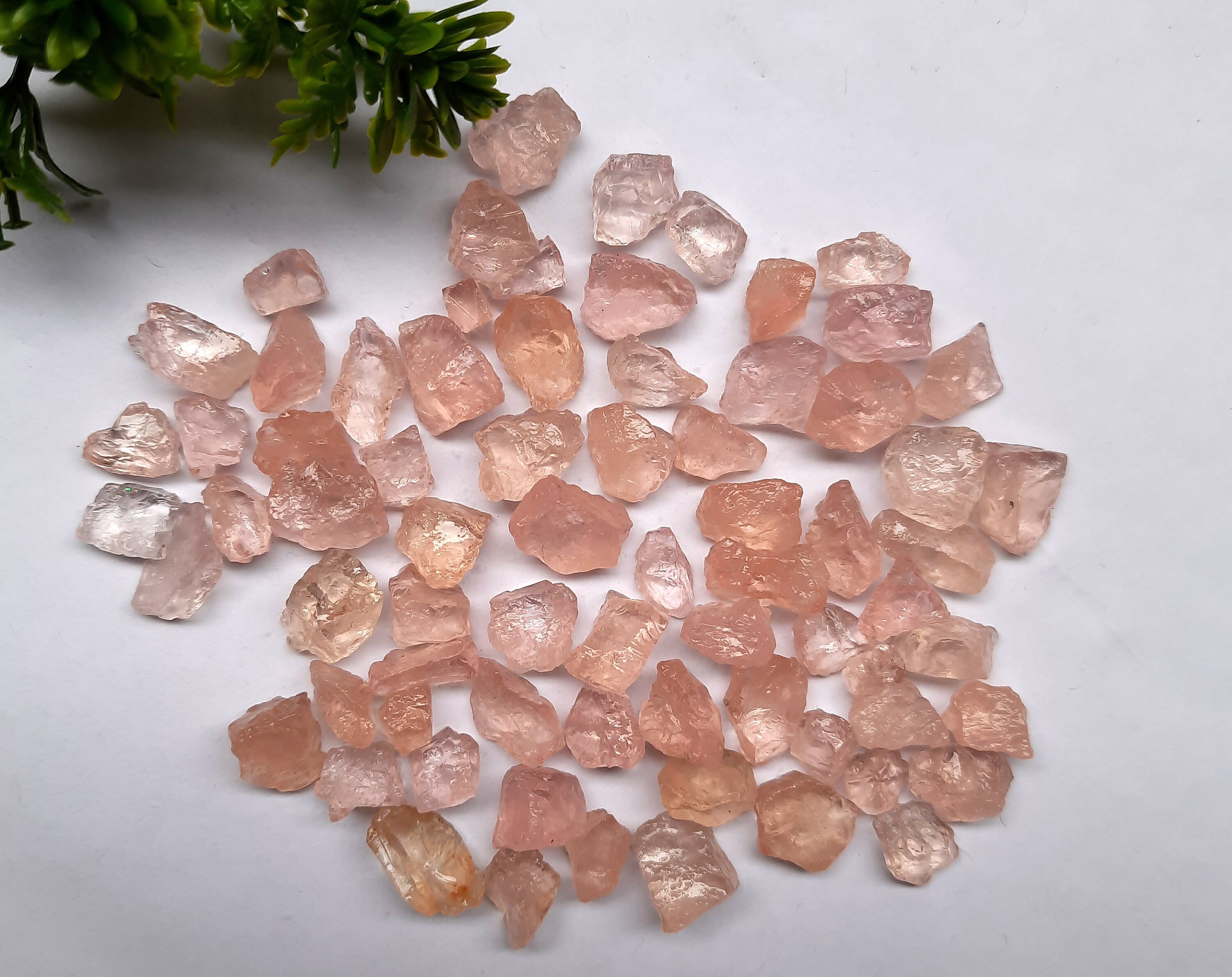 10 Pieces Natural Morganite Rough Stone Crystal MORGANITE - Etsy