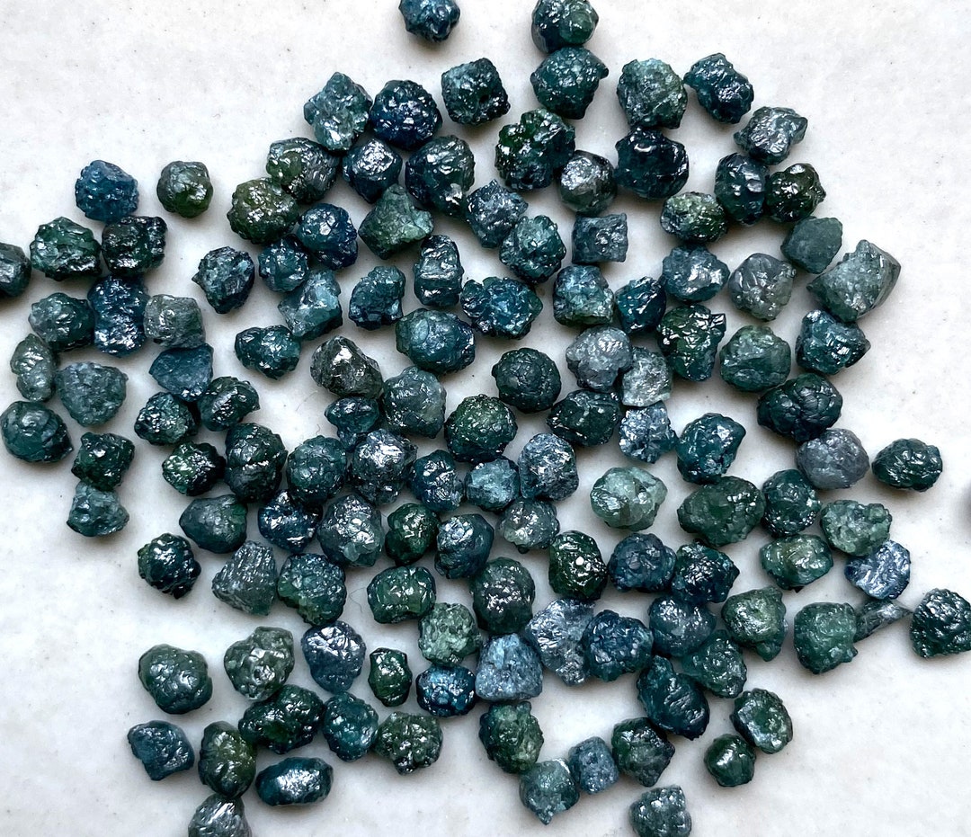 Gorgeous Raw Diamond Rough Gem/real Diamond Cheeps/3-4mm Natural Blue ...