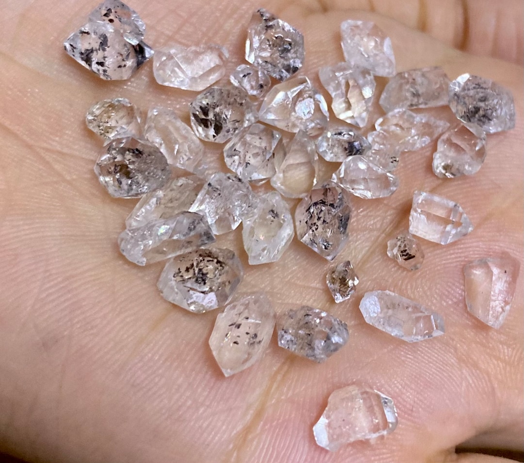 20pcs Raw Diamond Rough Stone, 2-4m4-6mm White Crystal Diamond Nuggets ...
