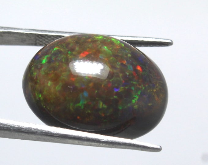 16.25crts Stunning Multi Fire Opal Cabochon, 15x20mm Natural Loose ...
