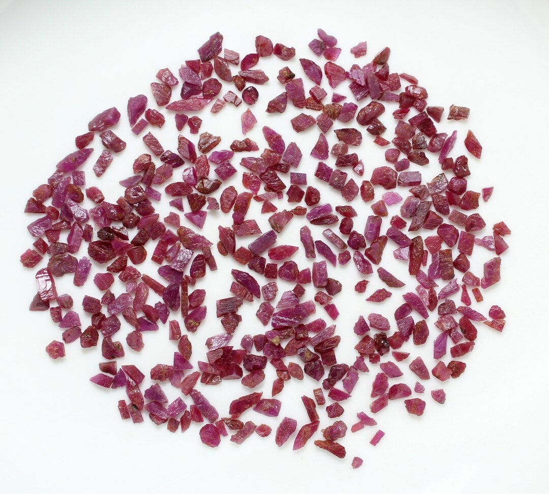 50 Raw Ruby Rough Stones: Natural Untreated Ruby Nuggets (3-5MM) - Etsy