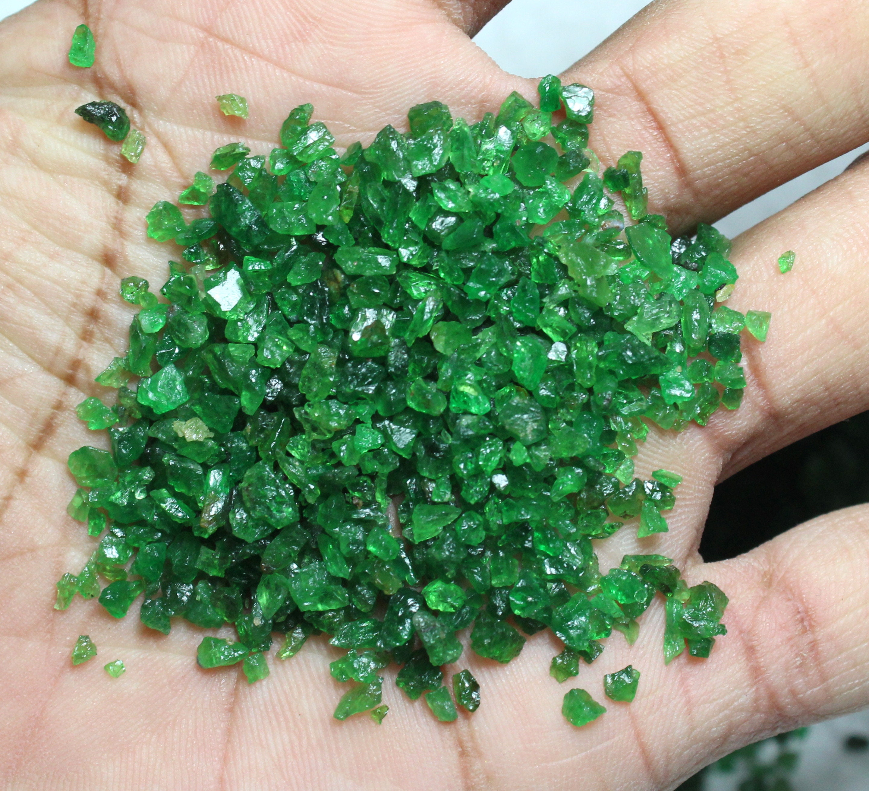 Genuine Raw Tsavorite Rough Stone Natural Healing Crystal - Etsy