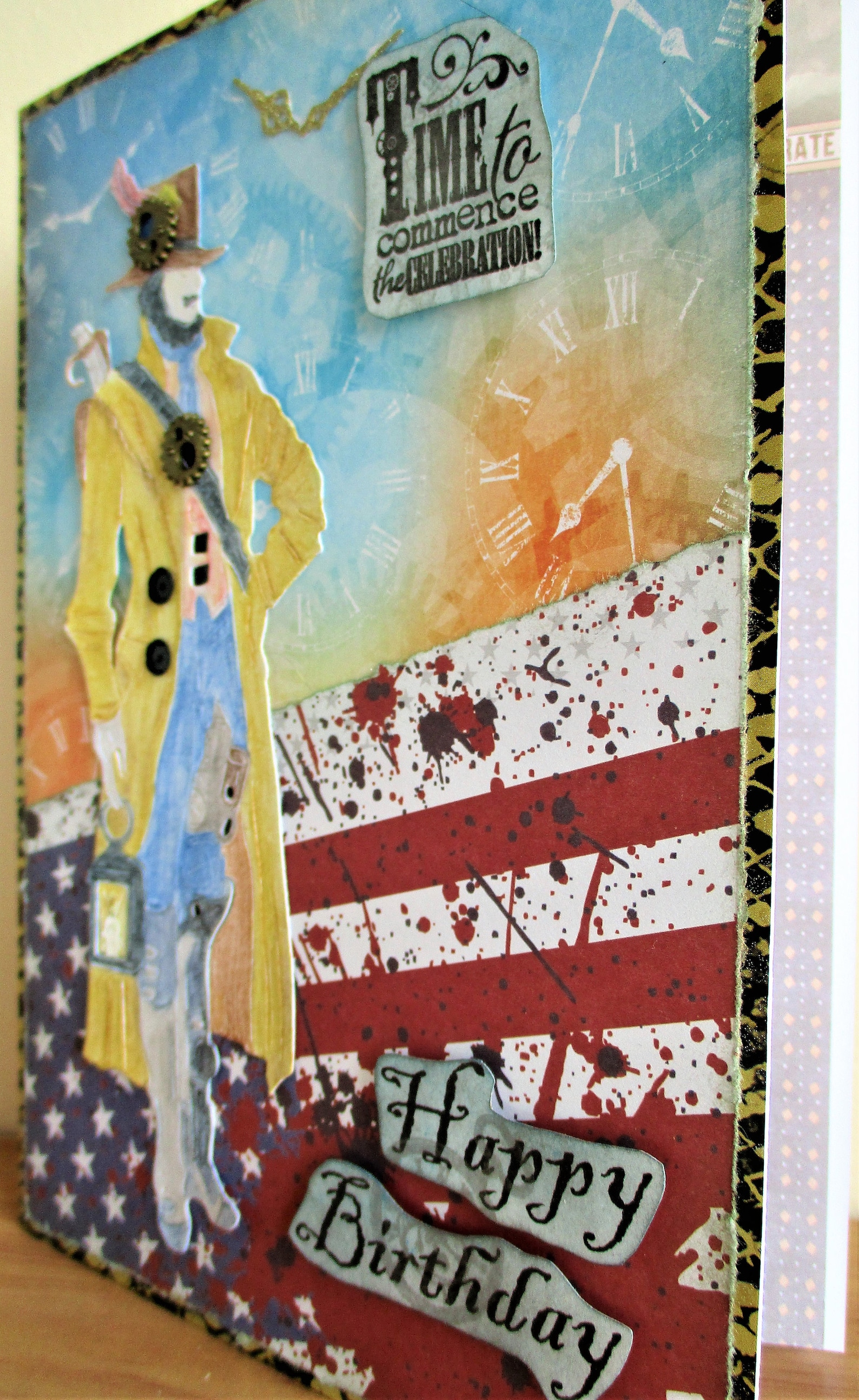 Steampunk Time Traveller Man Birthday Card - Etsy