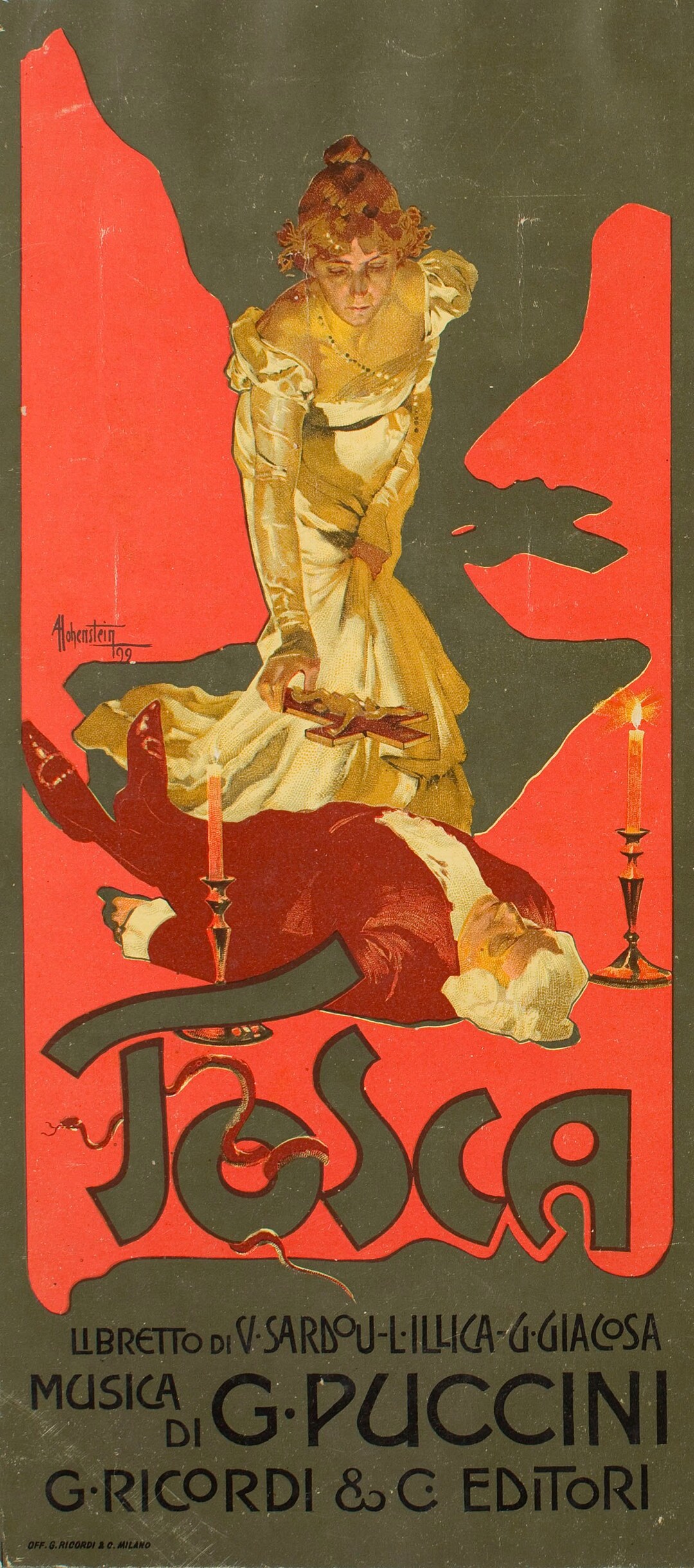 Printable Tosca 1899 Vintage Poster - Etsy