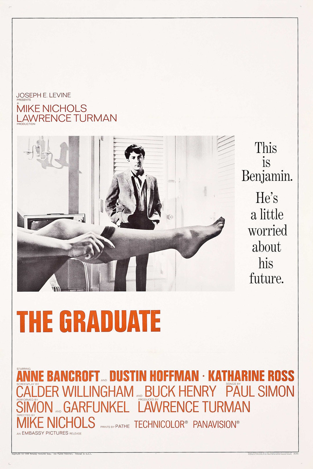 Printable the Graduate 1967 Vintage Poster - Etsy