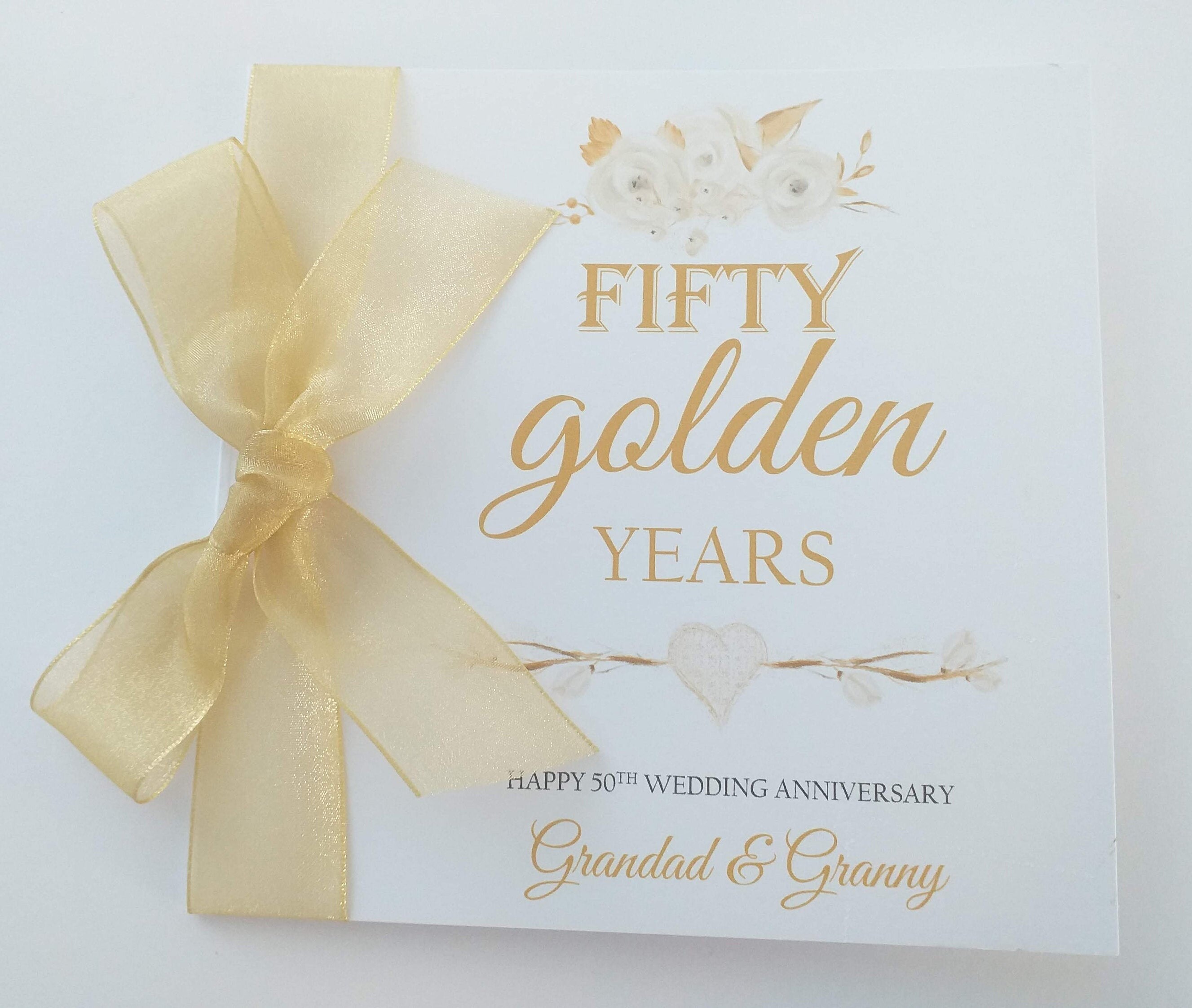 Personalised 50th Wedding Anniversary Card Etsy