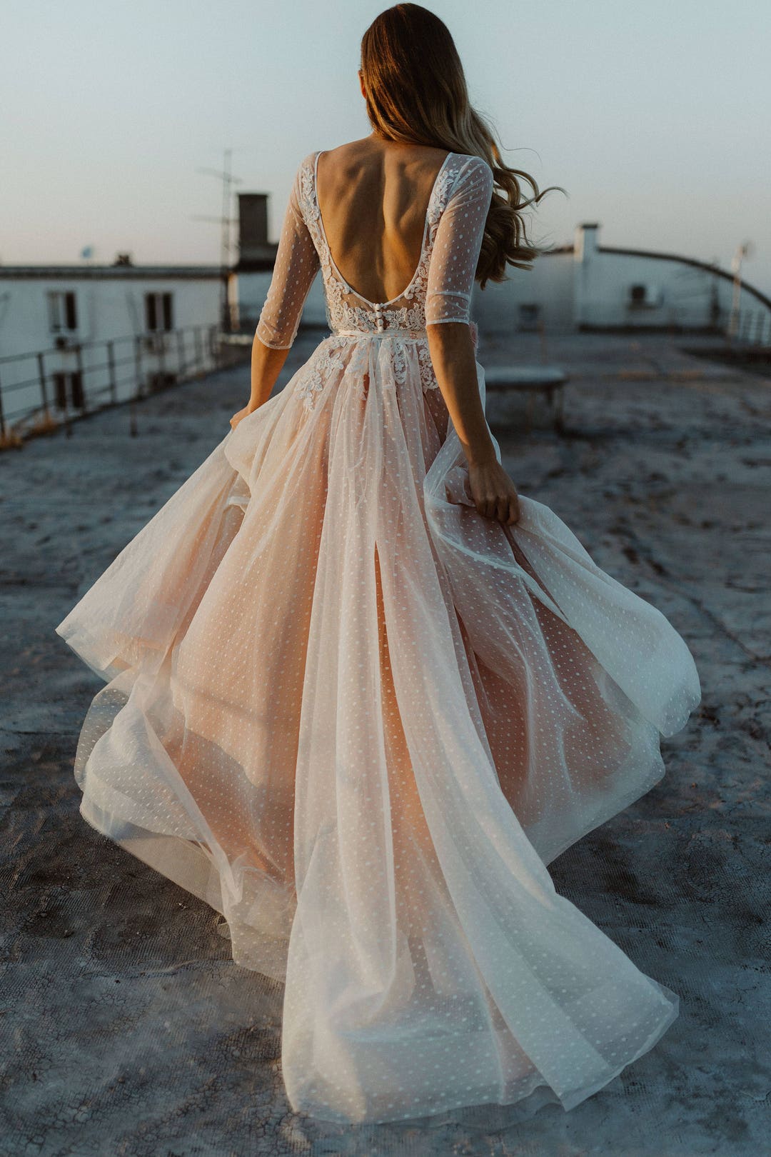 Polka Dots Wedding Dress - Etsy