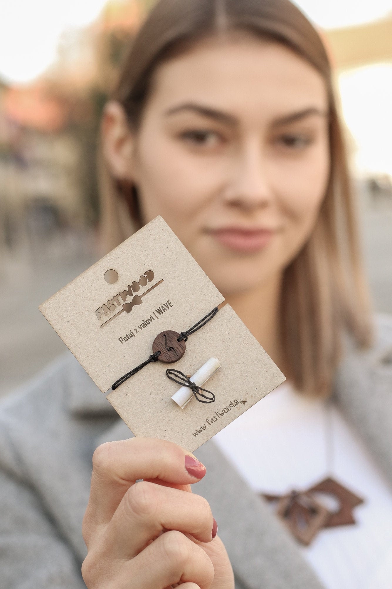 Wave Bracelet With Motivational Message/lucky Charm/wooden - Etsy