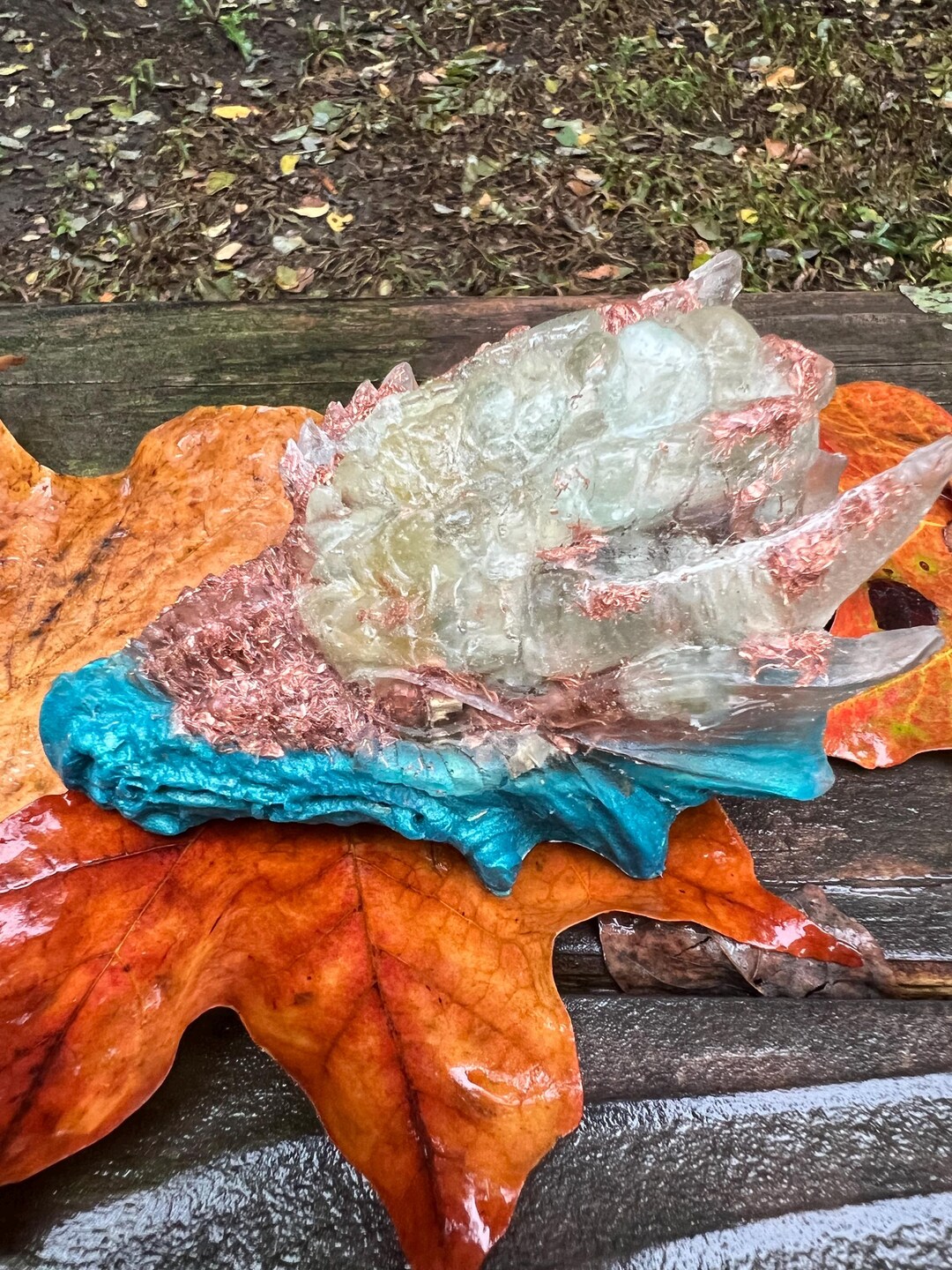 Orgonite® Dragon With Aquamarine - Etsy Canada