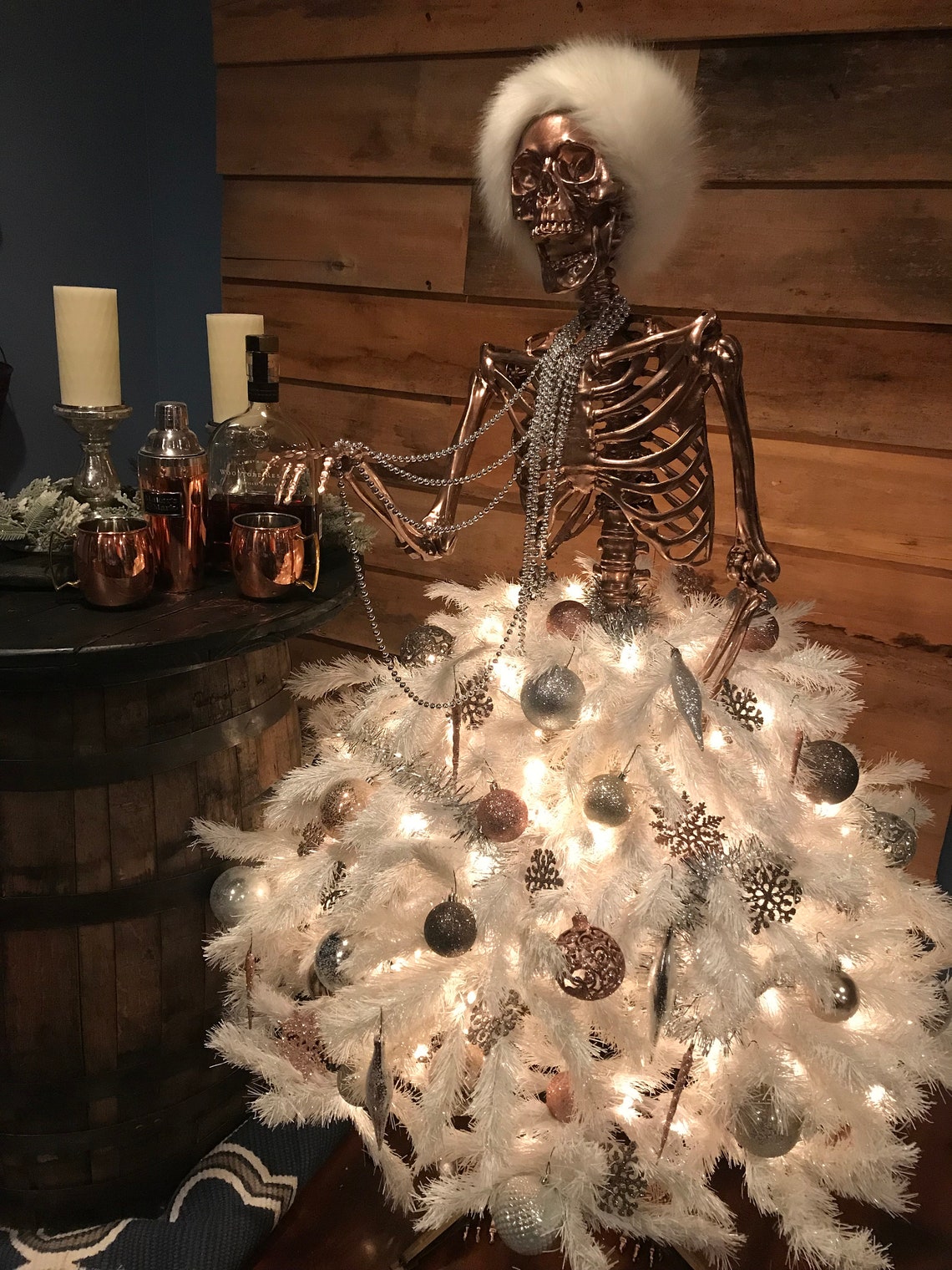 Skeleton Christmas Tree Dress - Etsy