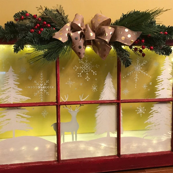 Christmas Window Decorations - Etsy UK