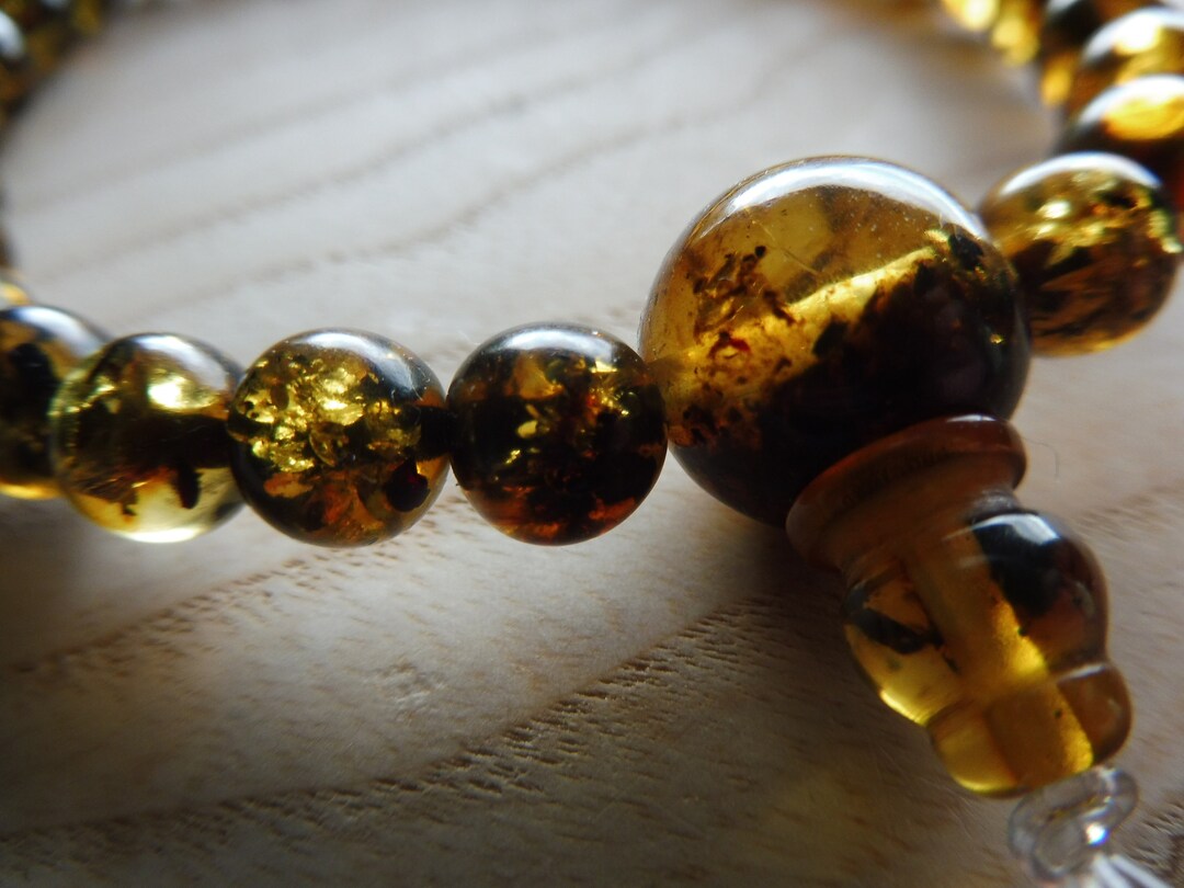 Amber Mala Mala 27 Beads Buddhist Baltic Green Amber Mala - Etsy