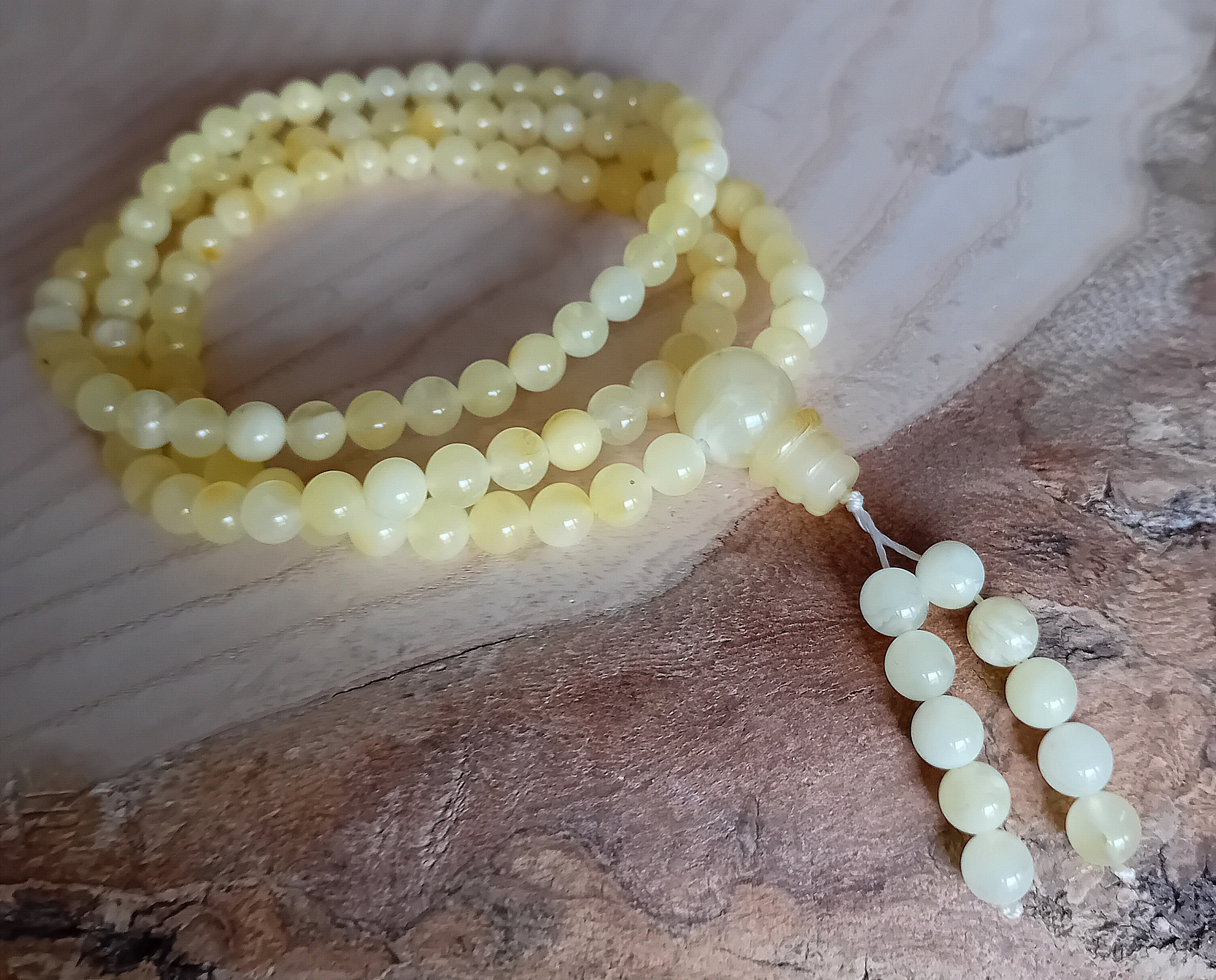 Amber Mala, Mala 108, Buddhist Mala,baltic Amber Mala, White Amber ...