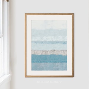 Pale Blue Abstract Painting Printable Coastal Wall Art Beach - Etsy