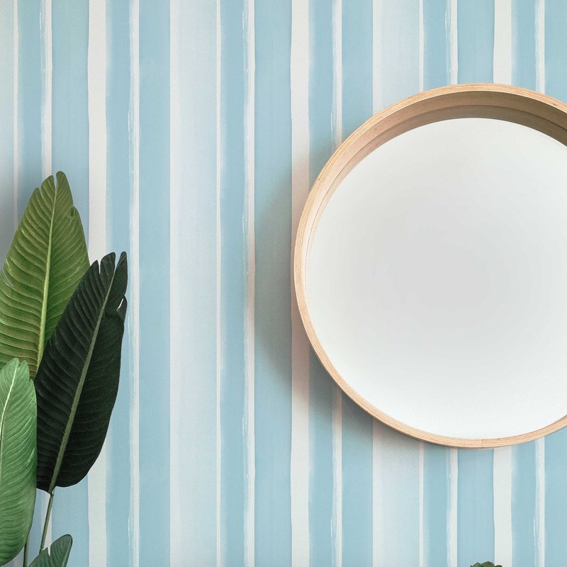 Blue Temporary Wallpaper - Etsy