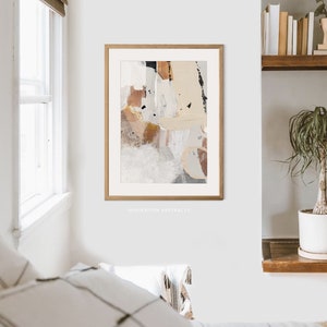 Large Abstract Painting, Neutral Abstract Art, Instant Download, Modern ...