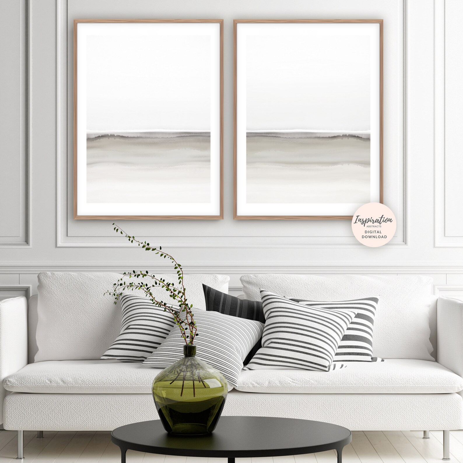 Calming Watercolour Paintings Set of 2 Prints Minimal - Etsy UK