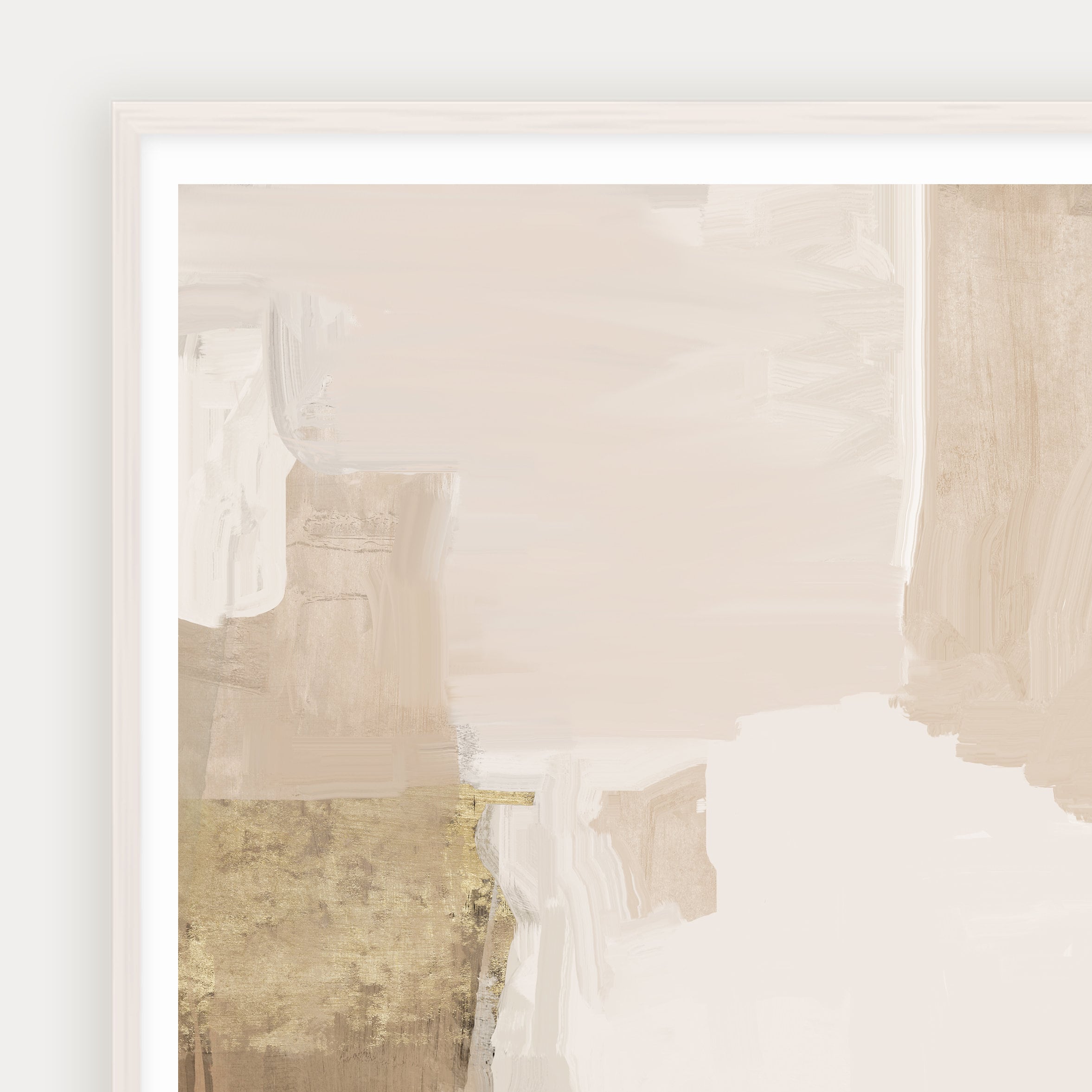 Set of 2 Modern Abstract Paintings With Beige and Gold Tones - Etsy UK