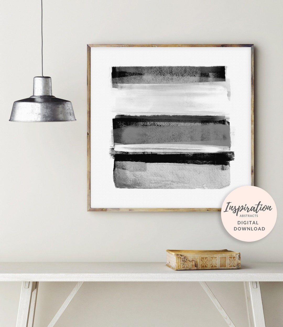 Large Abstract Print 20x20 Wall Art Monochrome Wall Art - Etsy