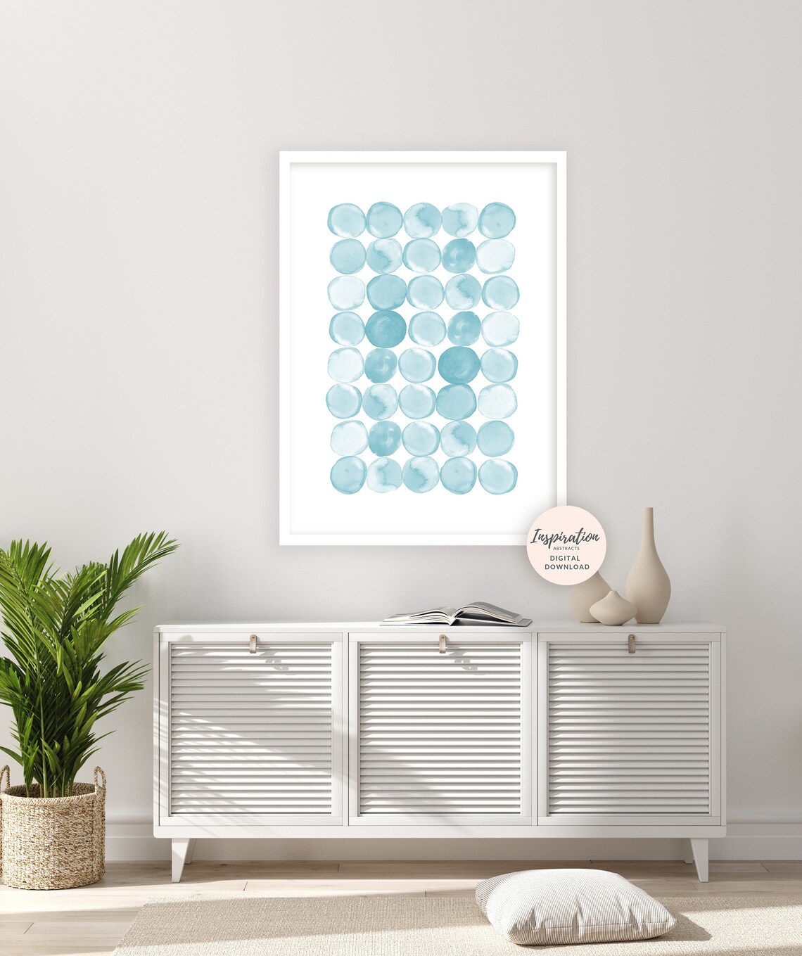 Light Blue Watercolour Paintings, Minimalist Art, Set of 2 Prints ...