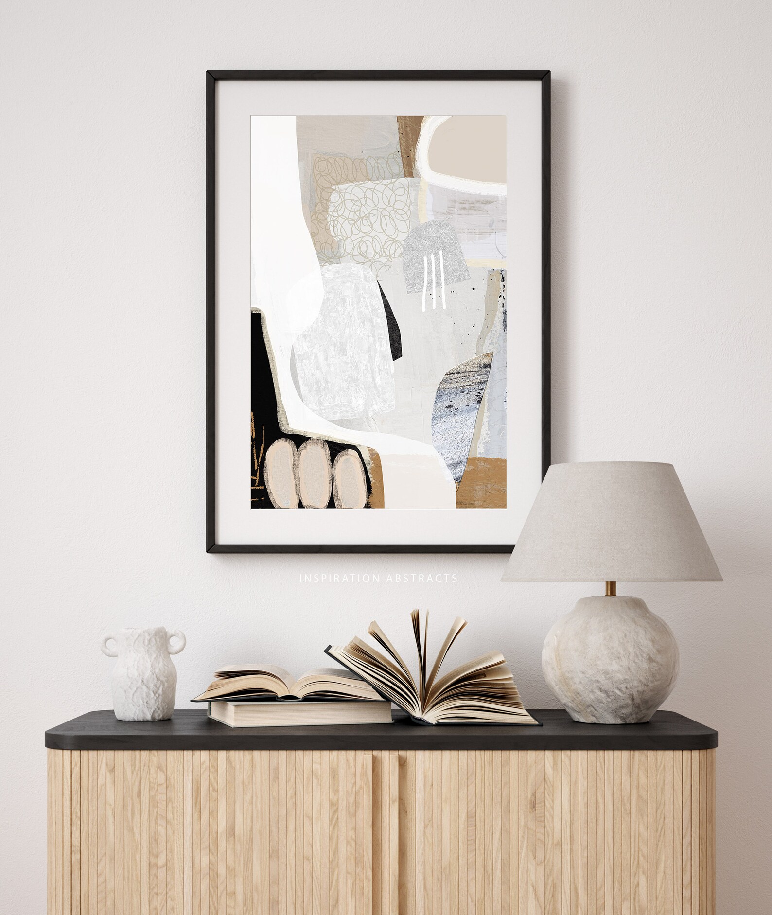 Modern Abstract Painting Collage Art Mixed Media Art Large | Etsy