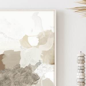 Neutral Tone Abstract Painting, Printable Wall Art, Mixed Media Art ...