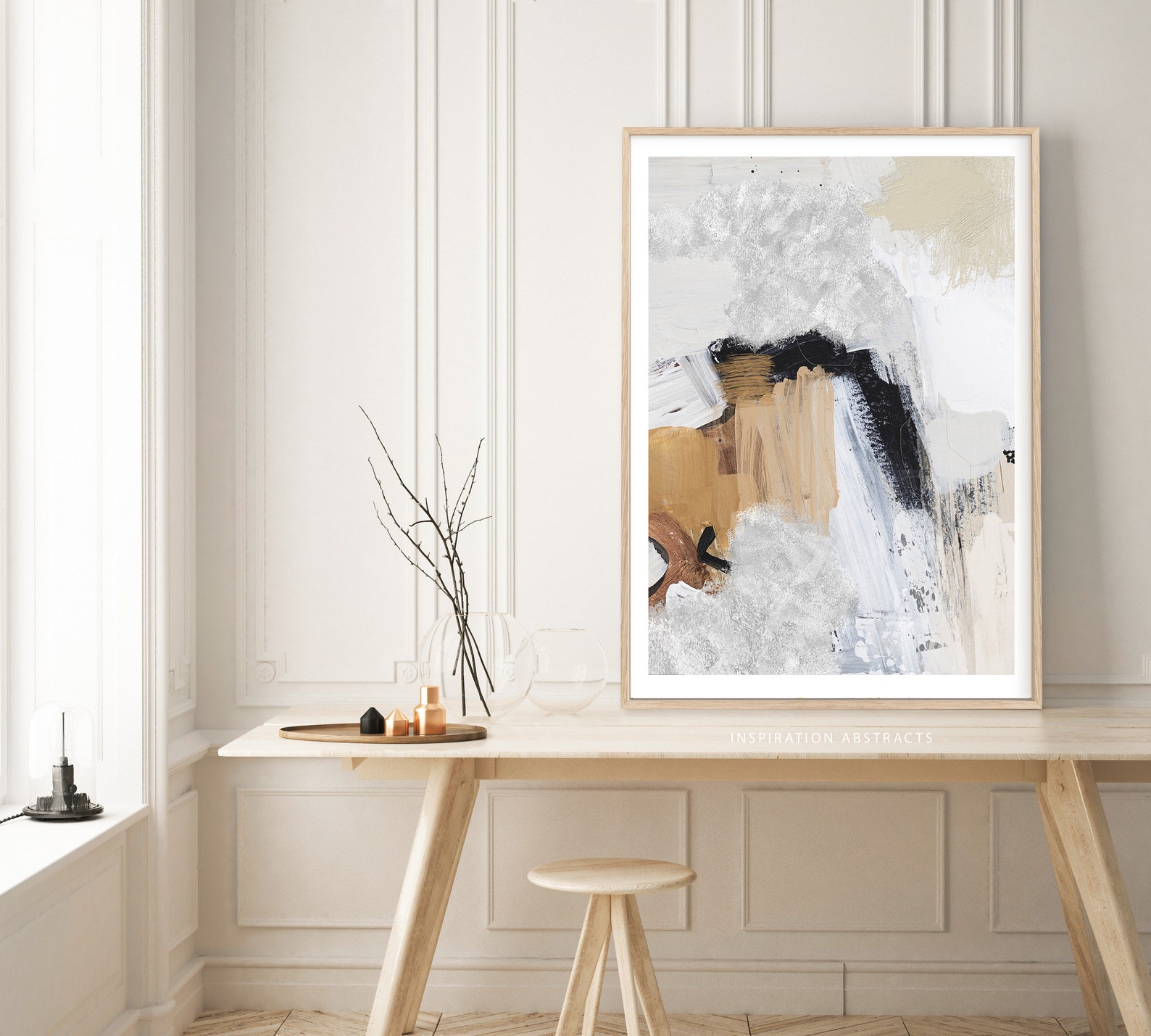 Large Abstract Art, Neutral Abstract Painting, Printable Art, Modern ...