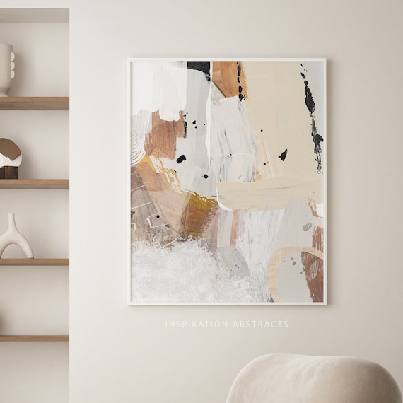 Large Abstract Painting Neutral Abstract Art Instant - Etsy
