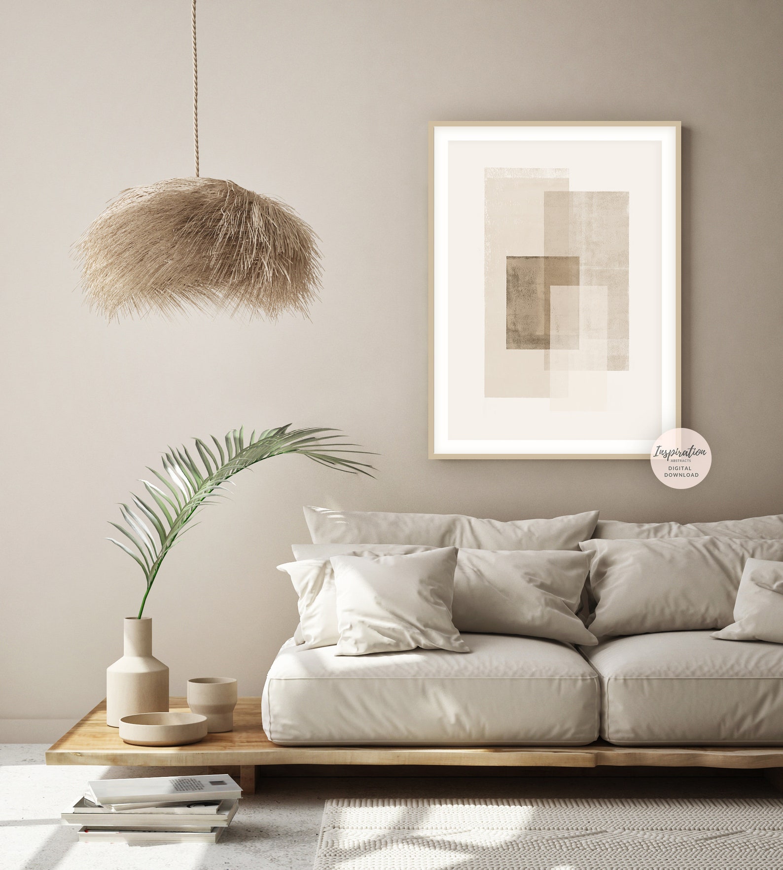 Large Minimal Wall Art, Neutral Tone Print, Printable Art, Abstract Art ...